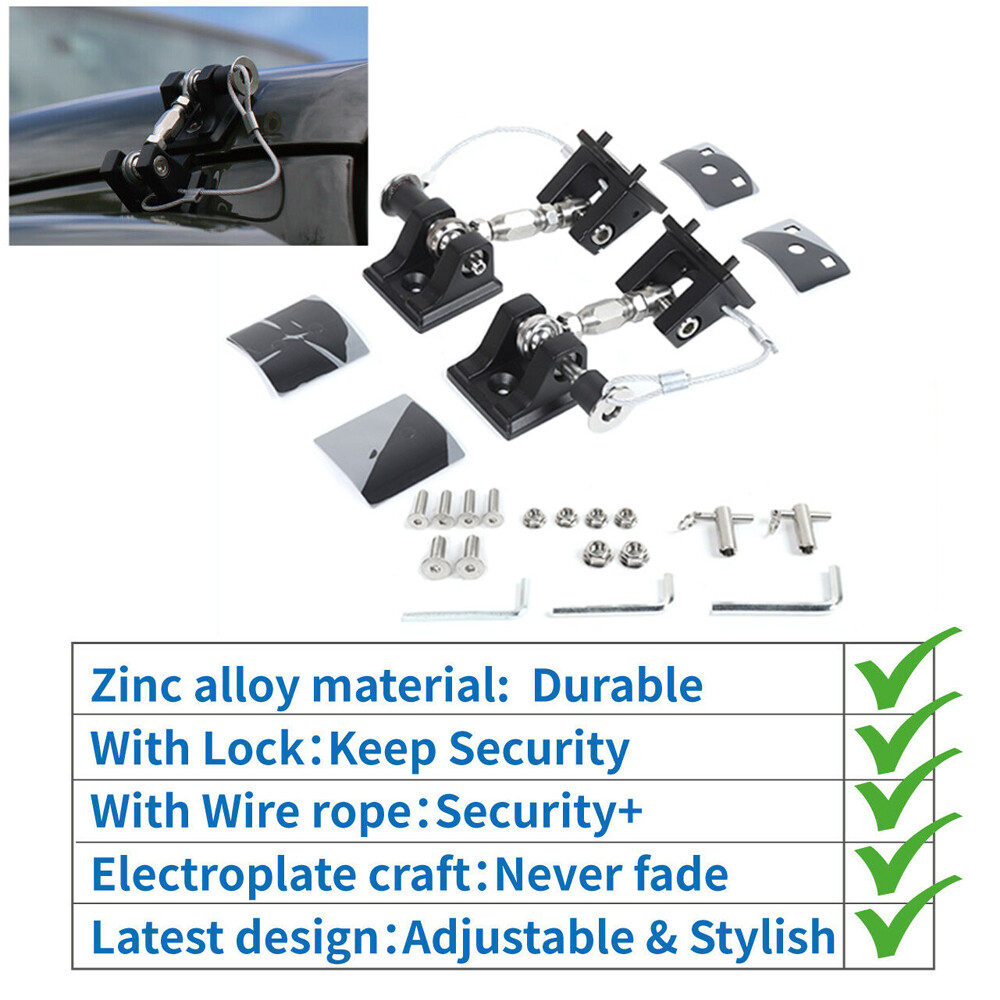 Engine Hood Latches Locking Hood Latch Kits for Jeep Wrangler JL JT ...