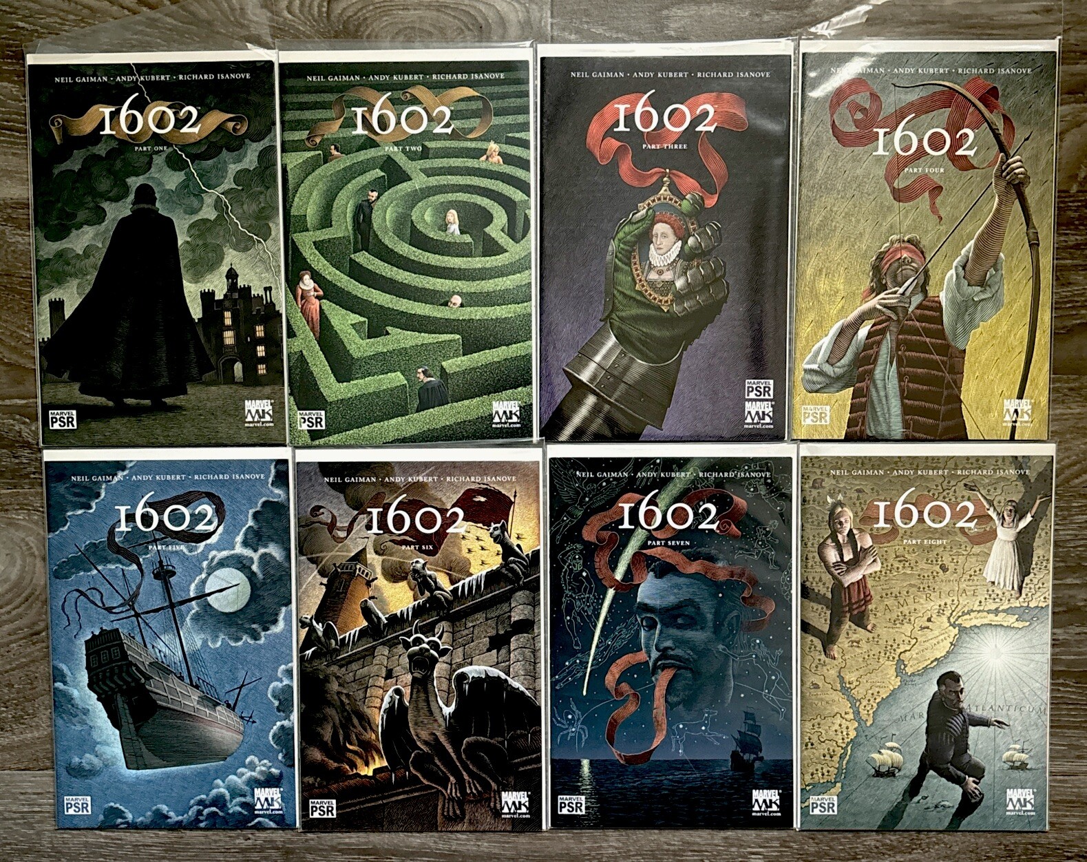 Marvel 1602 #1 - 8 Marvel Comics 2003 by Neil Gaiman 8 Book Lot Complete Set | eBay