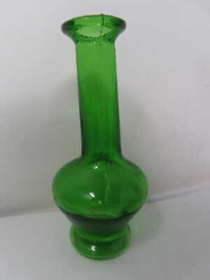 Vintage 4” Green Bud Vase Pot Belly Wide Middle Made in Taiwan | eBay