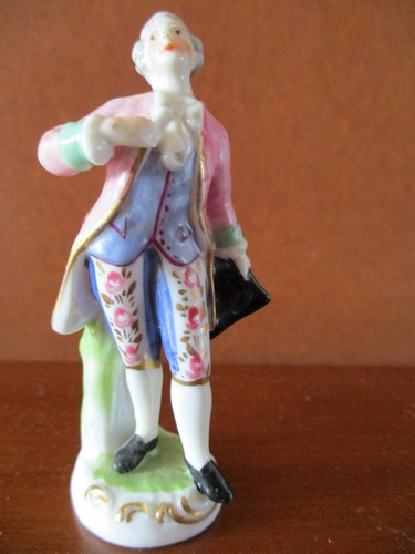 MINIATURE PORCELAIN COURT DANDY FIGURINE GOLD ANCHOR SAMSON?CHELSEA ...