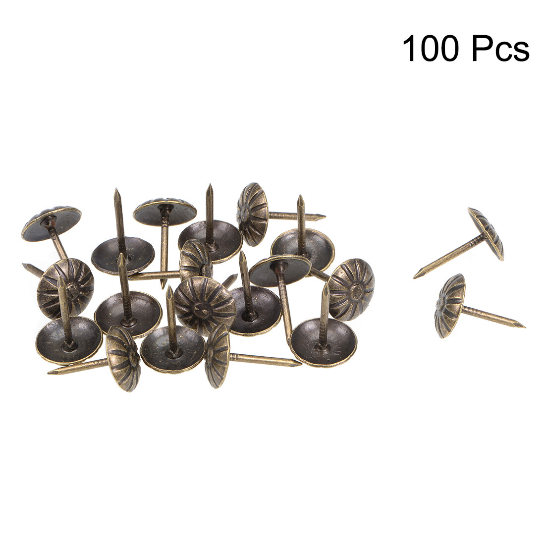 Upholstery Nails Tack 11mm Head Dia Round Thumb Push Pins Bronze Tone ...
