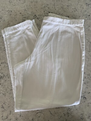 Liz Claiborne Petite Tabitha Pants Size 14P White Cotton | eBay