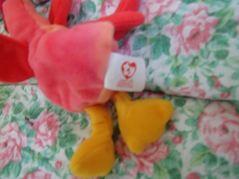 Stuffie 1993 TY BEANIE BABY Stuffed Animal Toy Strut Rooster Chicken ...
