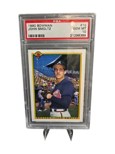 1990 Bowman John Smoltz #10 Baseball Card PSA GEM MT 10 Graded | eBay