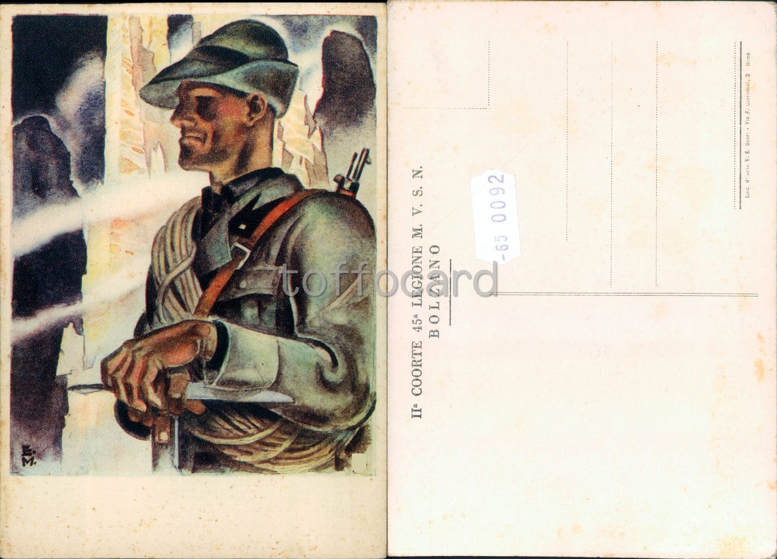 Milice MVSN-45° Légion II Cohorte Bolzano-B65-92 | eBay