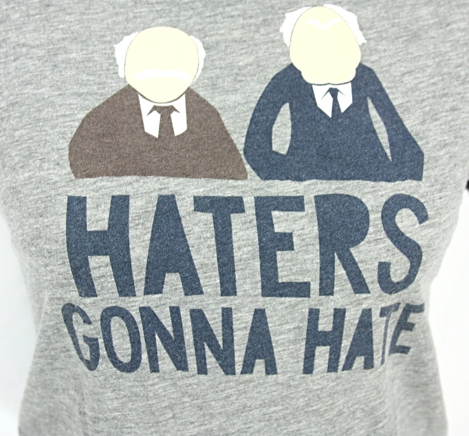 Busted Tees Haters Gonna Hate Statler Waldorf Muppets Cotton T-Shirt ...