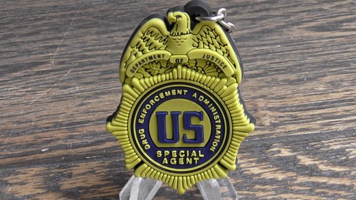 DOJ DEA Drug Enforcement Administration Special Agent Rubber Key Fob # ...