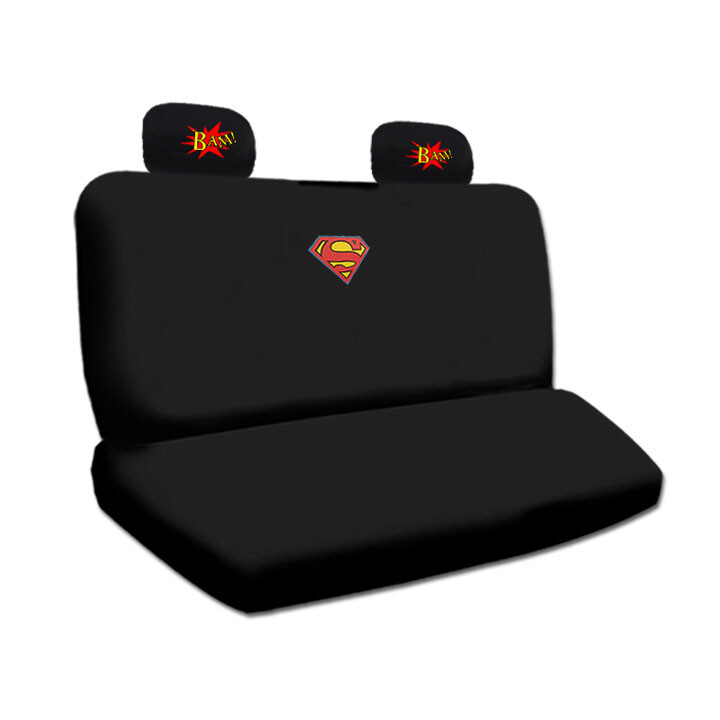 For Subaru Superman Ultimate Car Seat Covers POW Logo Headrest Covers ...