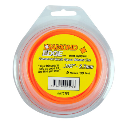 LINE TRIMMER CORD 2.7mm DIAMOND EDGE - 9 METRES | eBay Australia