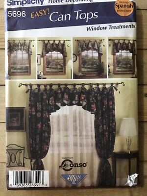 Simplicity Sewing Pattern 5696 EASY Can Tops Window Treatments Jana’s ...