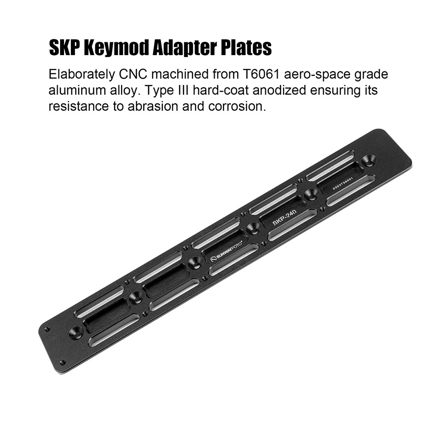SKP-240 9.45in(240mm) Keymod to Arca Rail Mount Adapter Accessories for ...