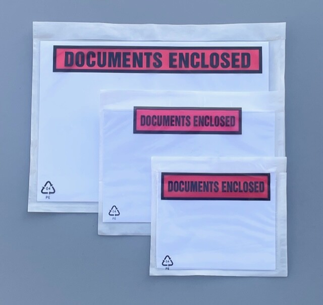 DOCUMENT ENCLOSED PRINTED LABELS POUCHES WALLETS MAILING BAGS POSTING ...