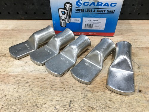 CABAC COPPER LUG SUITABLE FOR 300MM CABLE WITHOUT HOLE 5 PACK - NEVER ...