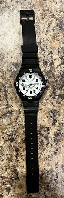 Casio Watch Men Black Tone White Dial 5125 MRW-200H Day Date 100M New ...