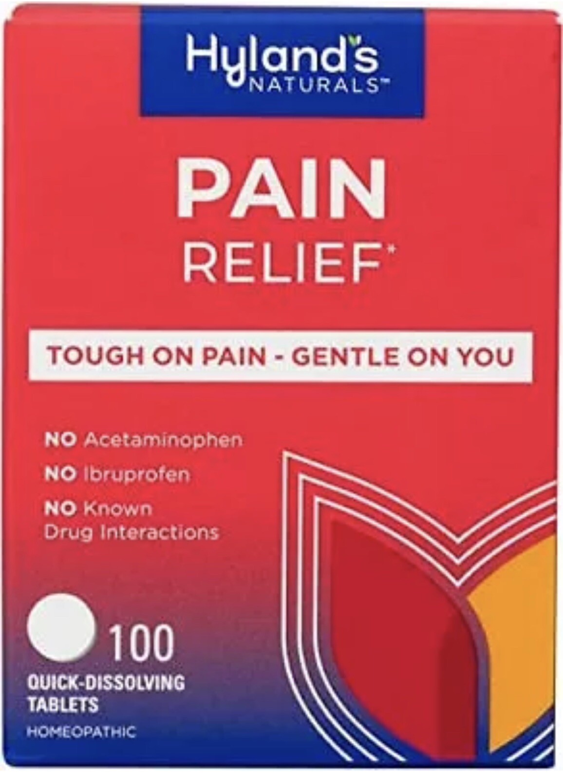Hyland's Pain Relief (HYL-40091) 100 Quick Dissolving Tablets Pills ...
