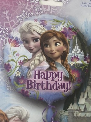 Disney Frozen ‘Happy Birthday’ Foil Balloon- Anna & Elsa **NEW-UNOPENED ...