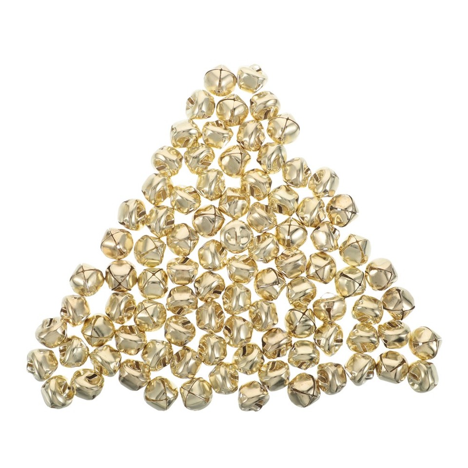 200 Pcs Golden Cross Bell Christmas Tree Bells for Decor Craft Projects ...