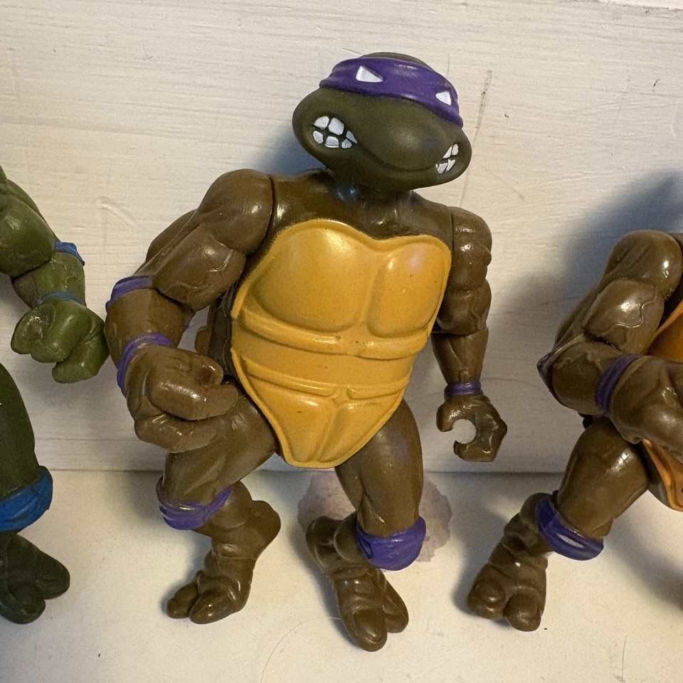Lot of 4 Vintage Teenage Mutant Ninja Turtles Figures 1988-1991 No ...