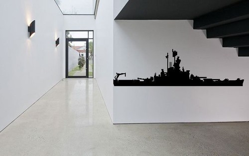 USS Battleship WW2 Sticker Wall Art Decor Vinyl Decal Mural Sticker ...