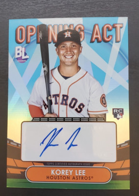 2023 Topps Big League Korey Lee Opening Act RC Auto #OAA-KLE Houston ...