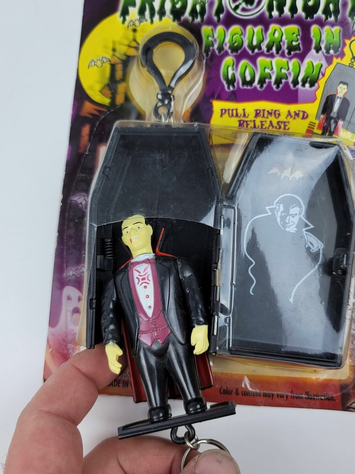 Vintage KO Dracula Vampire 2001 Agglo Keychain Pull Down Toy Fright ...