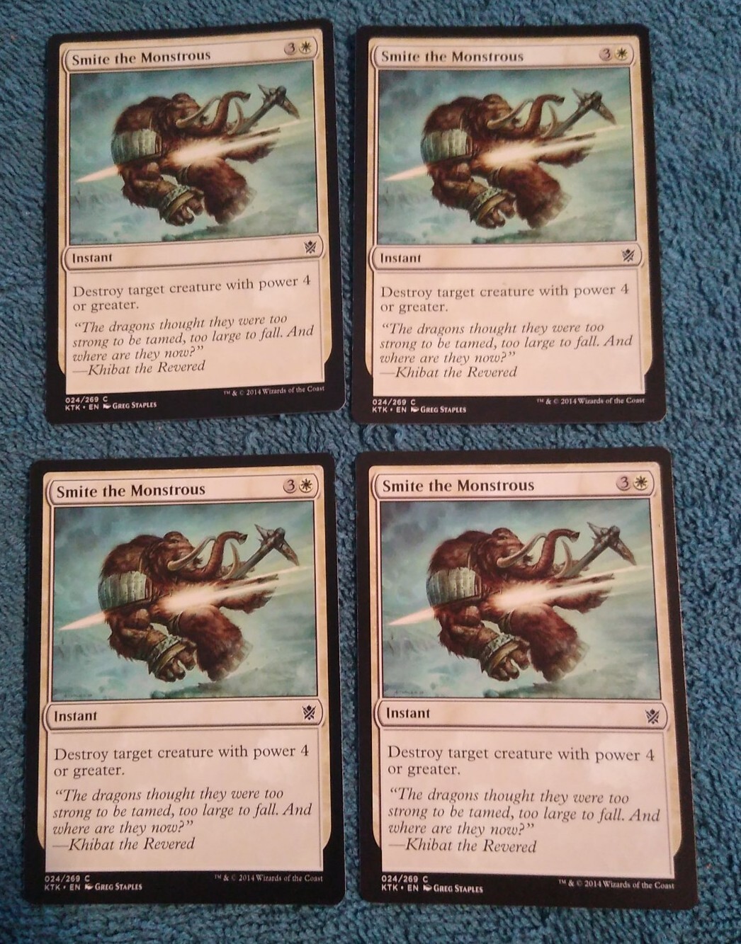 MTG KTK SMITE THE MONSTROUS COMMON X4 | eBay