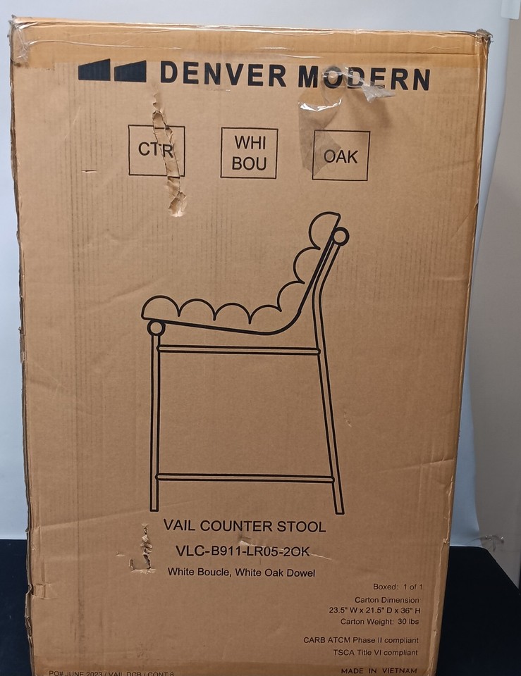 Denver Modern Vail Counter Stool | eBay