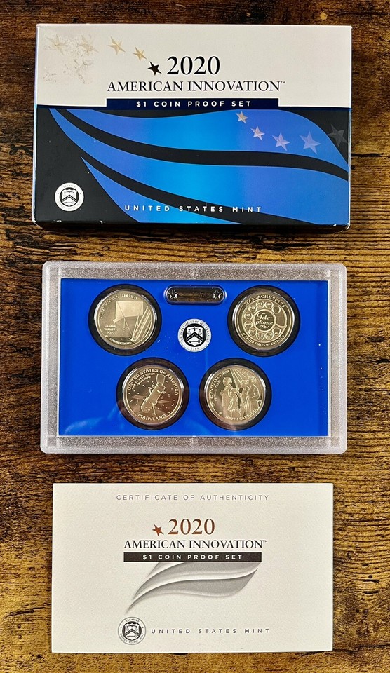 2018-S 2019-S 2020-S Innovation Dollar Proof Sets in OGP. Box & COA! 🪙 ...