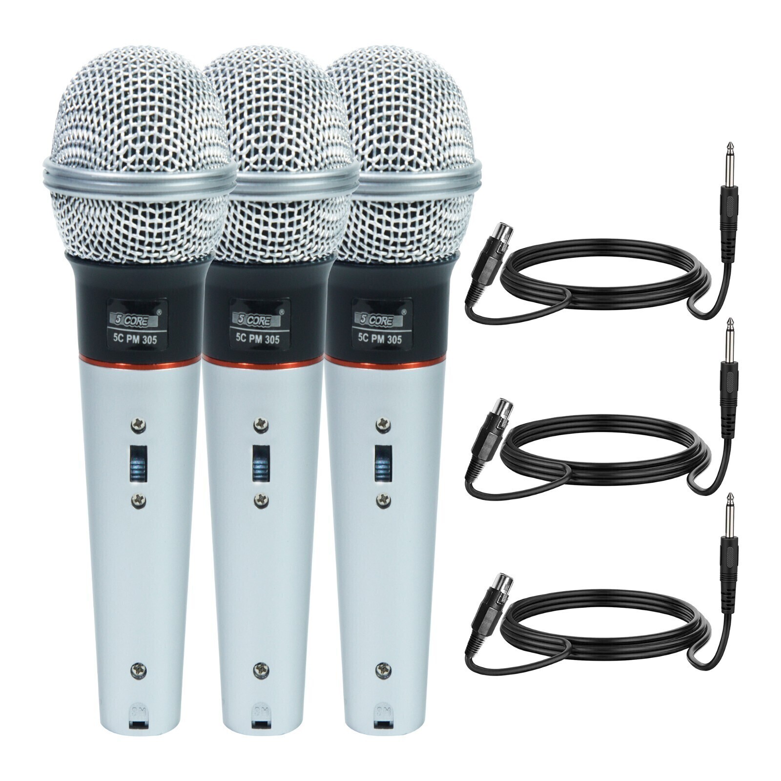 5 Core Microphone Dynamic Microfono XLR Audio Cardioid Mic Vocal ...