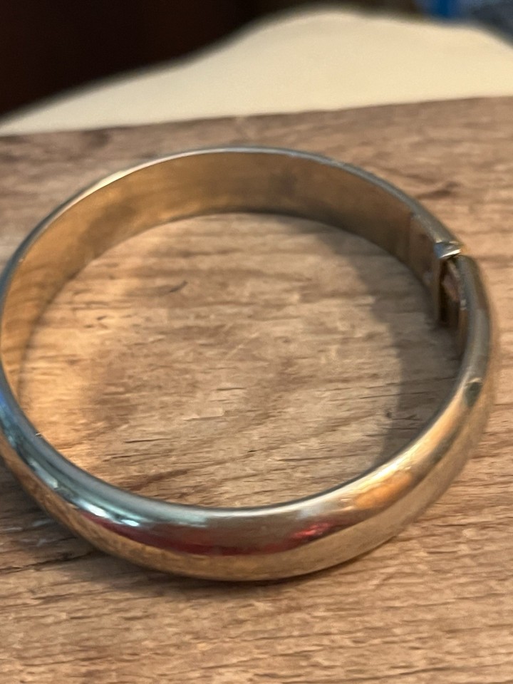 VTG Whiting & Davis Gold Tone Clamper Bangle Bracelet 2.5” Signed | eBay