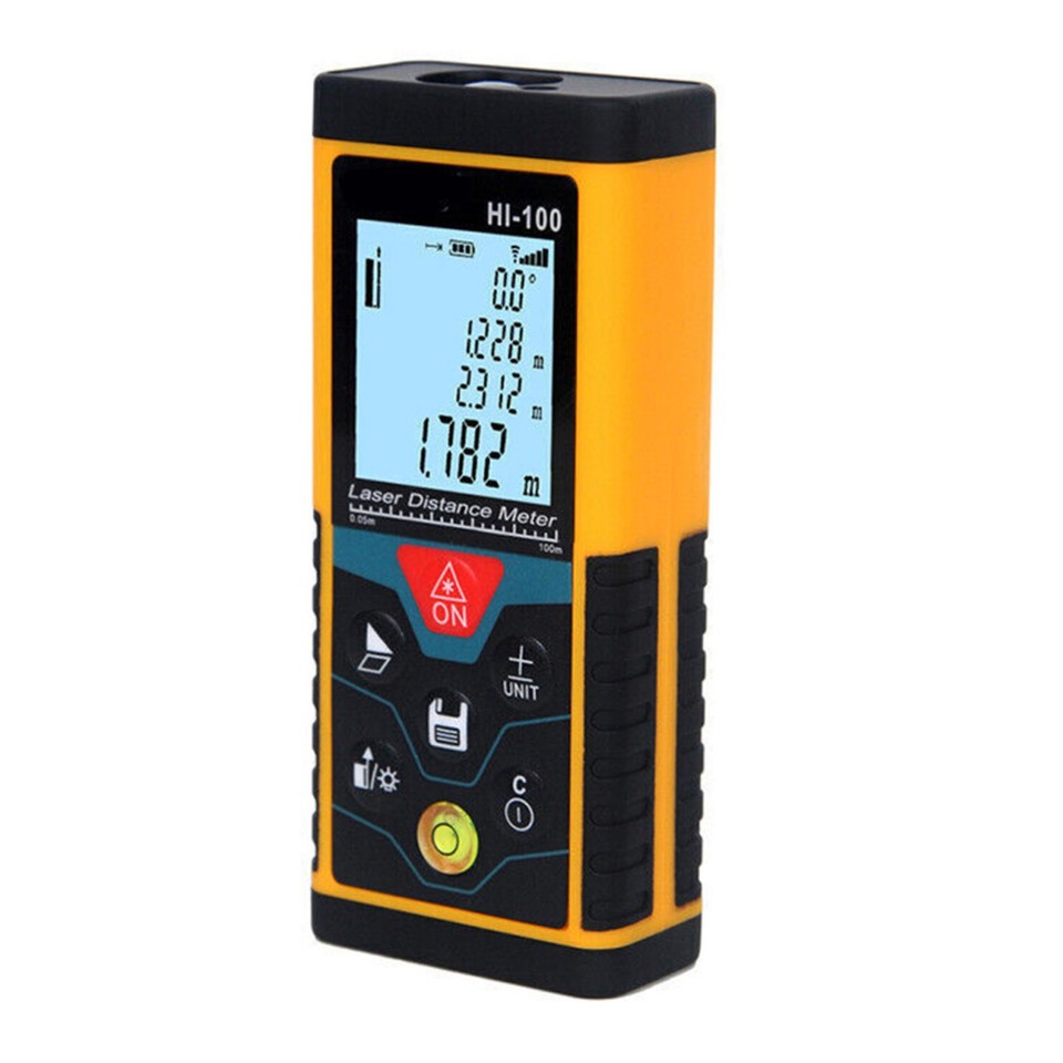 100M Handheld Infrared Distance Meter Measuring Device Rangefinder ...