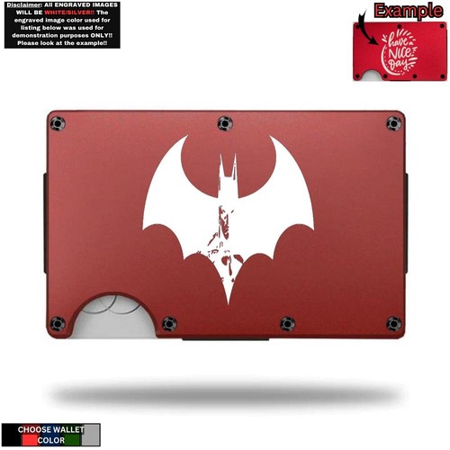Batman Logo DC Comics Laser Engraved Wallet - Thin Money Clip Wallet | eBay