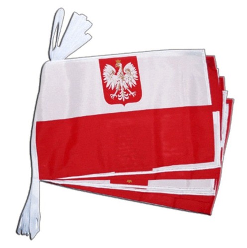 Fahnenkette Flaggenkette Girlande Polen mit Adler Fahnen Flaggen ...