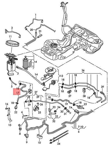 Genuine AUDI A4 Avant S4 quattro A5 S5 Cabriolet A6 S6 Fuel Hose ...