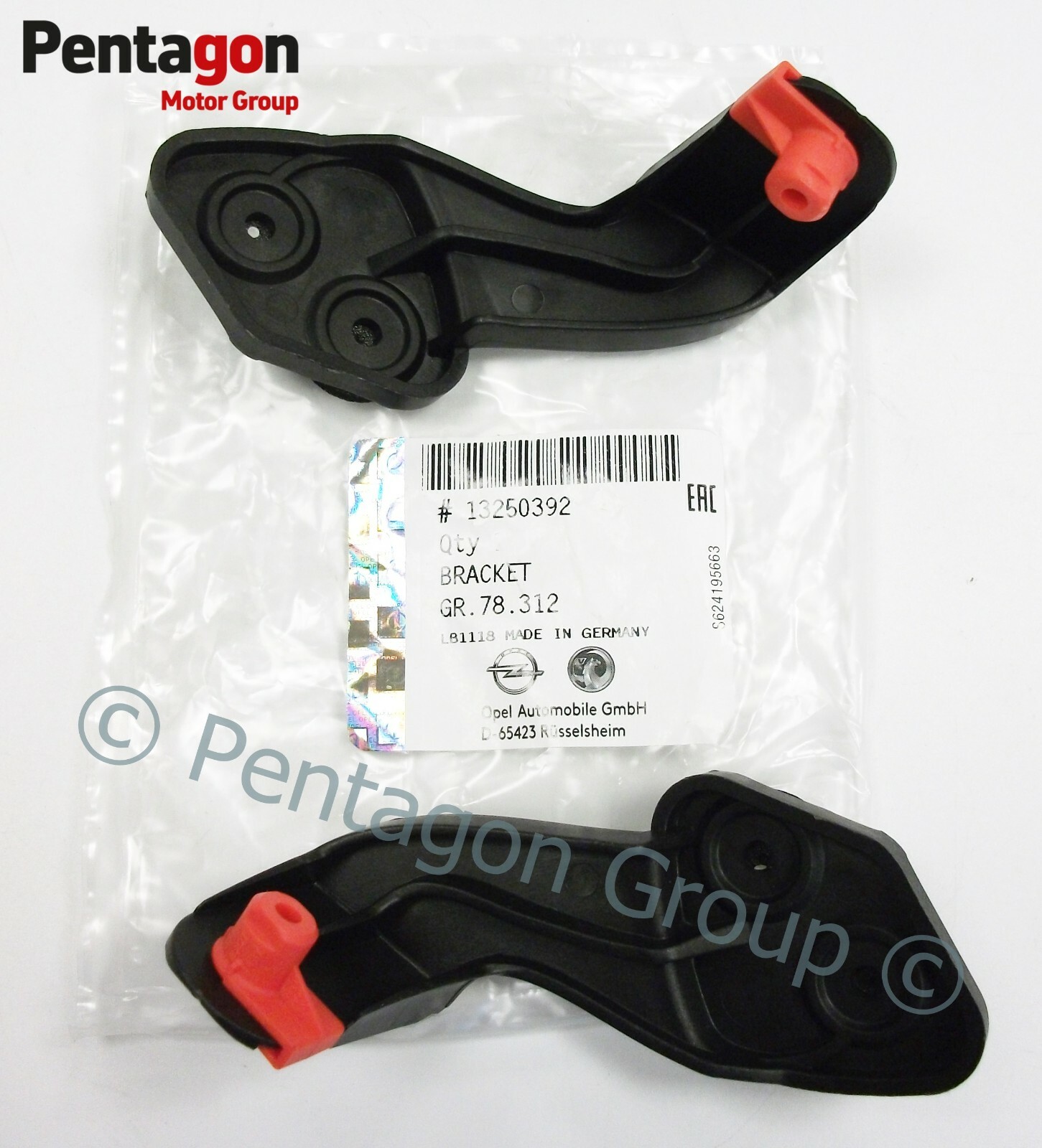 New Genuine Vauxhall Corsa D/E x2 Rear Bumper Lower Side Brackets ...