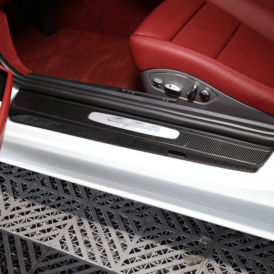 Dry Carbon Fiber For Porsche 718 911 Exterior Door Sill Plate Scuff ...