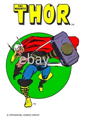 1978 Marvel CIRCLE PRINT featuring The MIGHTY THOR Avengers | eBay