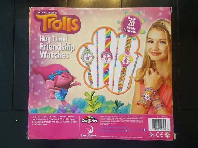 CRA-Z-ART Dreamworks Trolls Hug Time Friendship Watches Bracelet Craft ...