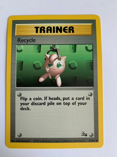 Pokemon Card / Carte Trainer Recycle 61/62 Wizards ( Fossil ) Ver Eng ...