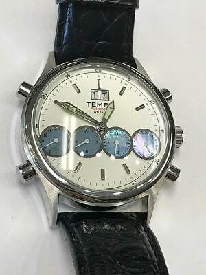 Men's Tembo Automatic Watch WR 3ATM Black Strap Stainless Steel | eBay