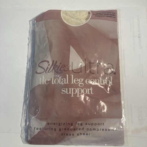Silkies Ultra Total Leg Control Pantyhose Large Off White Crème 100309 ...