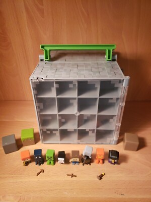Minecraft Mini Figures Lot Of 8 Figures Plus Collectors Storage Case (S ...