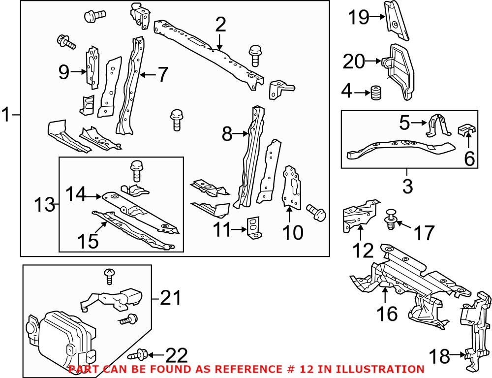 Genuine OEM Passenger Right Radiator Support Bracket For Toyota ...