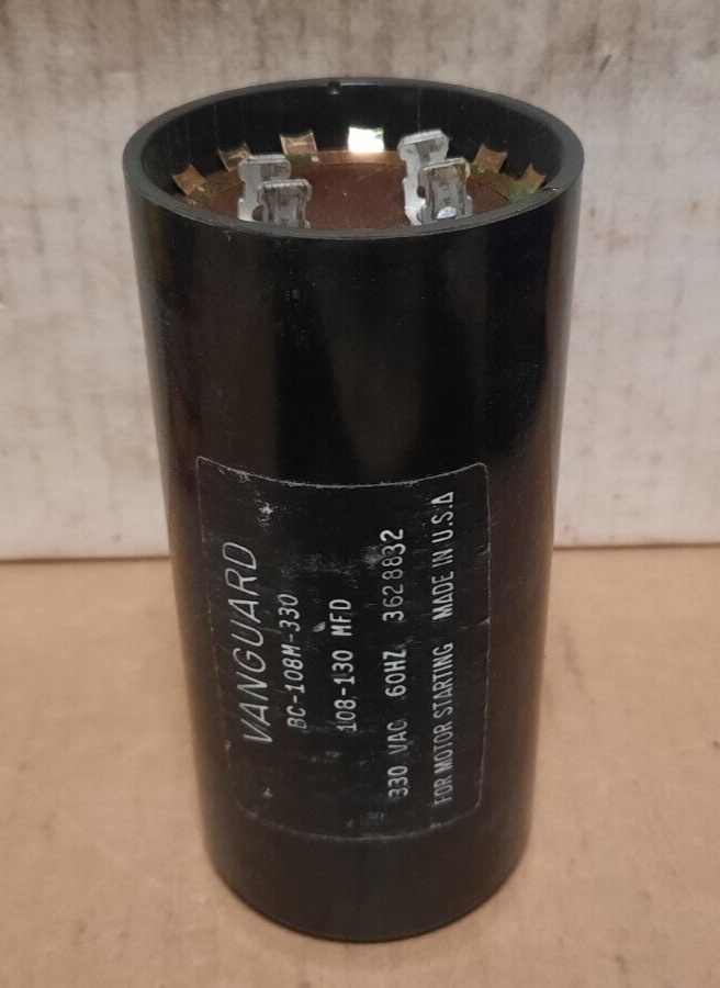 VANGUARD #BC-108M-330 CAPACITOR (108-130MFD, 330VAC) J243F | eBay