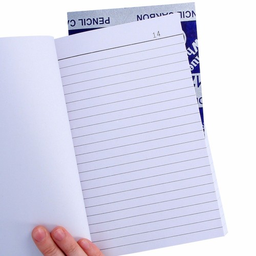 6x Full Size A5 Carbon Duplicate Book Numbered 1-80 Lined Ruled Invoice ...