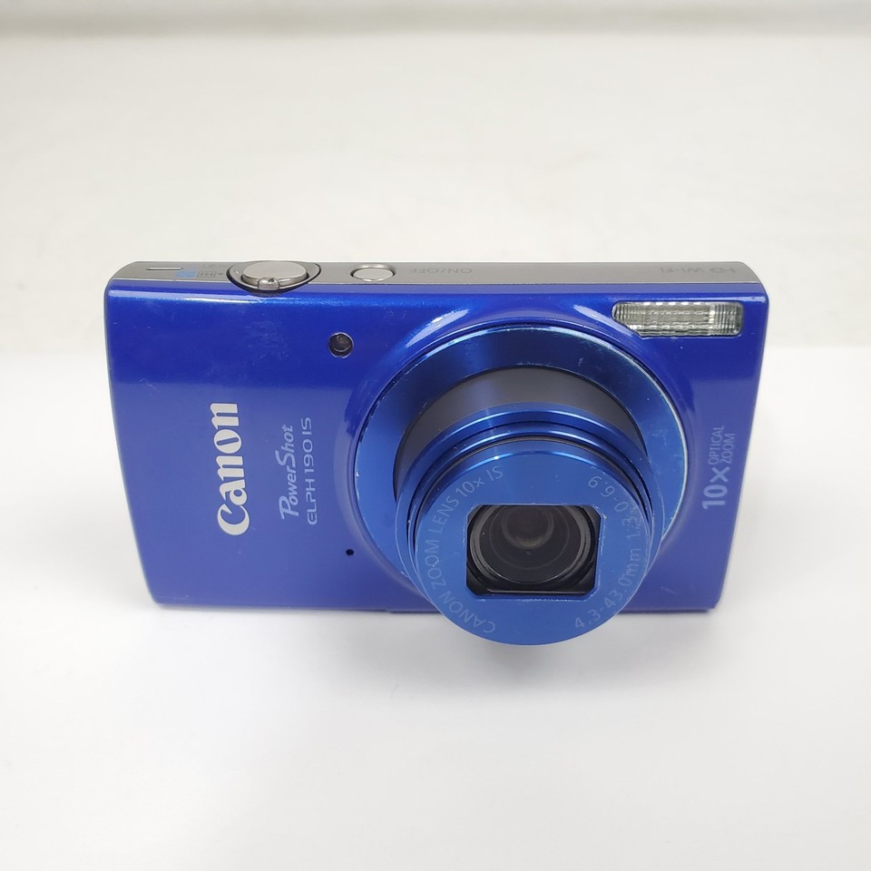 Canon PowerShot ELPH 190 IS 20MP 10X Optical Zoom Wi-Fi Digital Camera ...