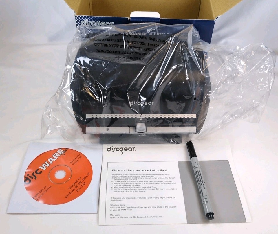 Discgear Selector 50 Black CDs DVD Games Organizer Holder Protector ...