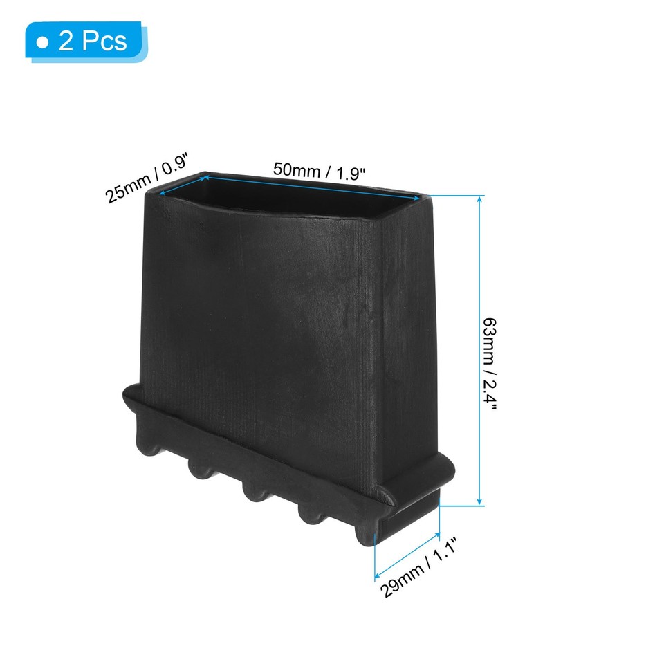 2pcs Black Rubber Step Ladder Foot Mat LADDER PROTECTION Accessories ...