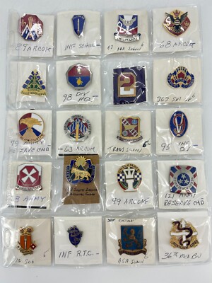 20 Assorted Army Crests DUI DI ARCOM Infantry School ADA SH57 | eBay