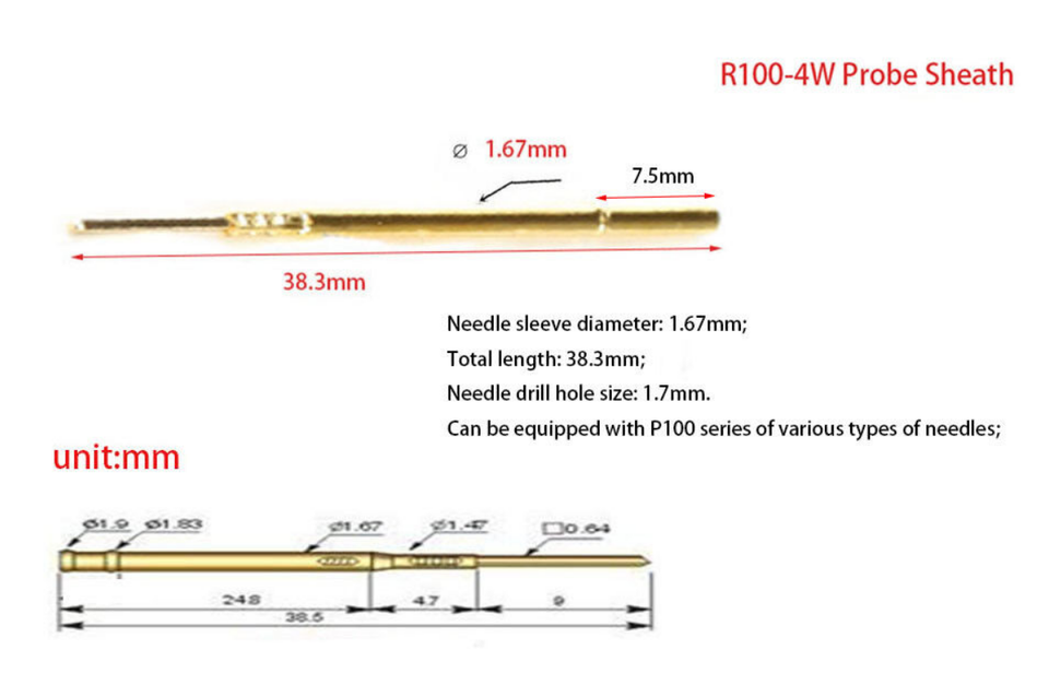 Spring Test Probe Pogo Pin Receptacle Tool Set Dia 0.68mm-2.36mm ...